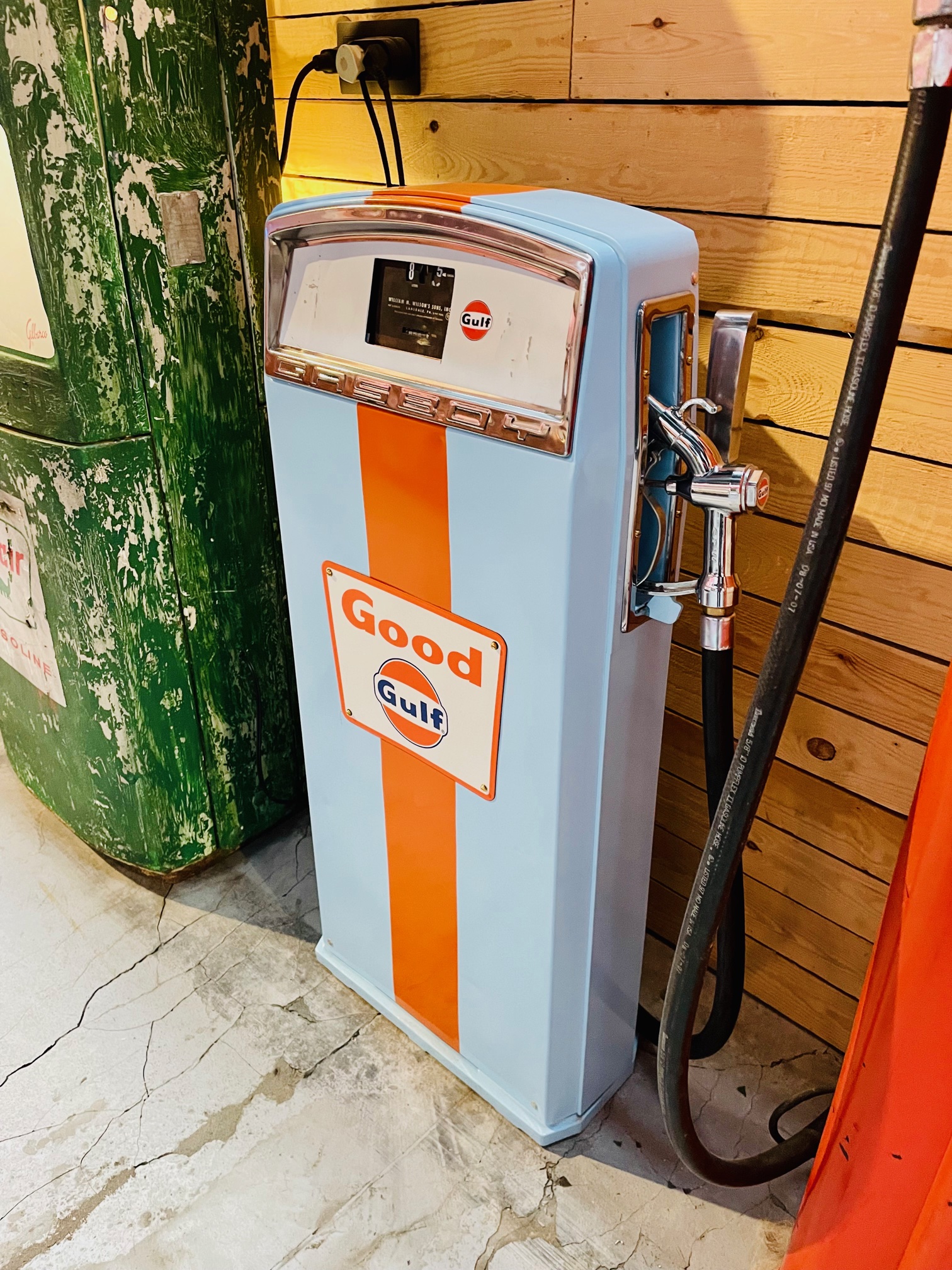 Pompe à essence Gulf gasboy américaine modèle 390 restauré