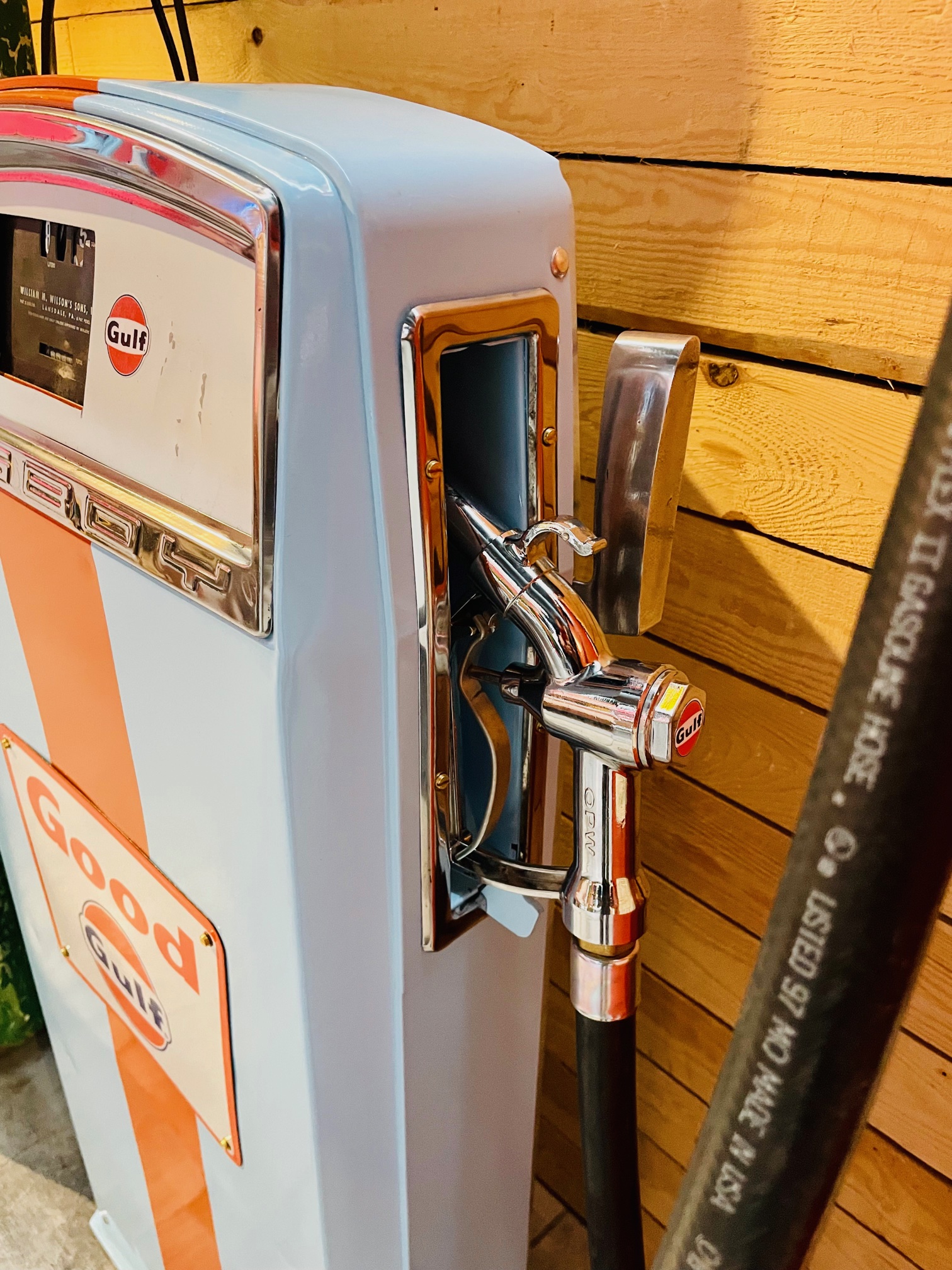 Pompe à essence Gulf gasboy américaine modèle 390 restauré