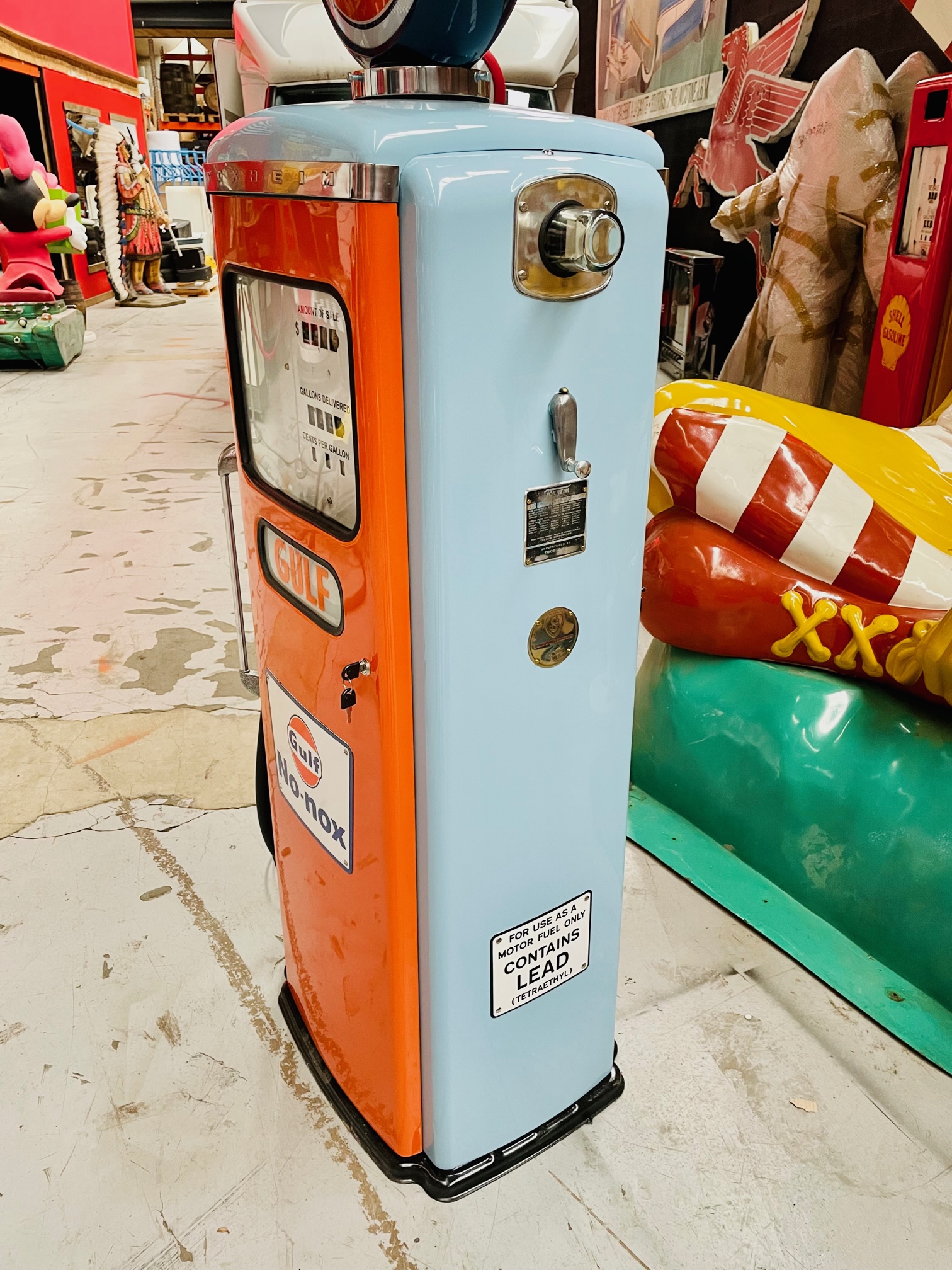 Gulf Tokheim Restored 1955 gas pump - StefVintageStore